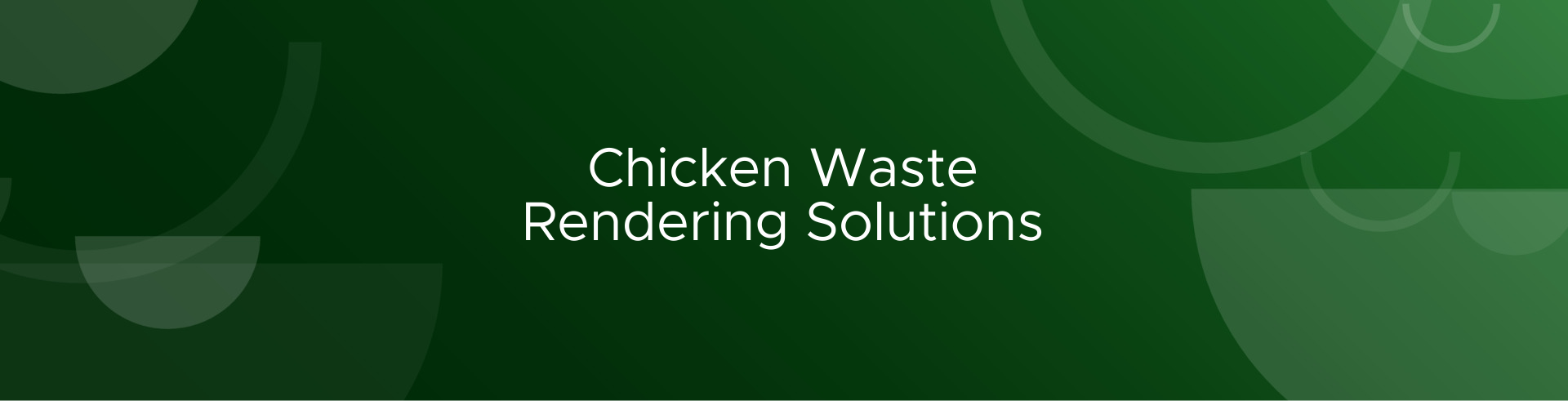 Chicken Waste Rendering Solutions